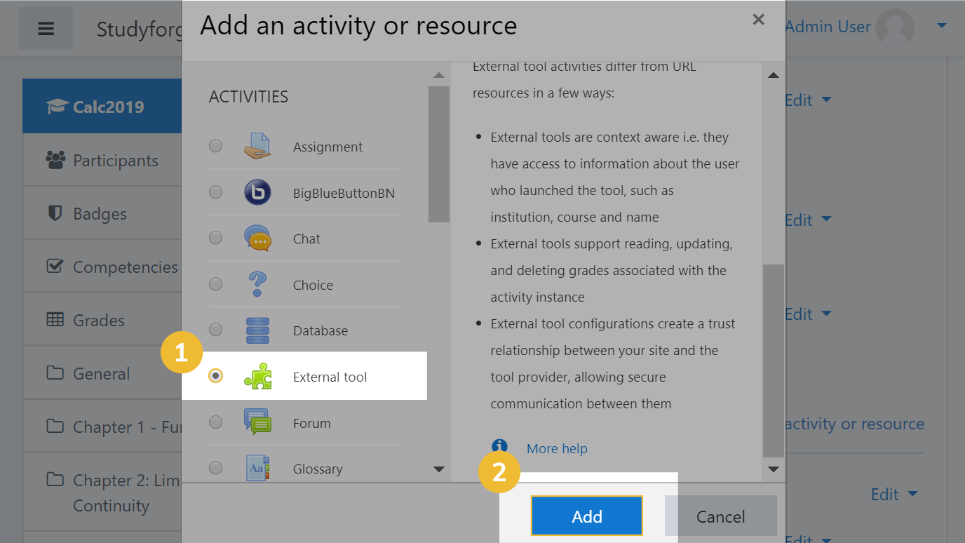 Moodle | Linking to StudyForge Content